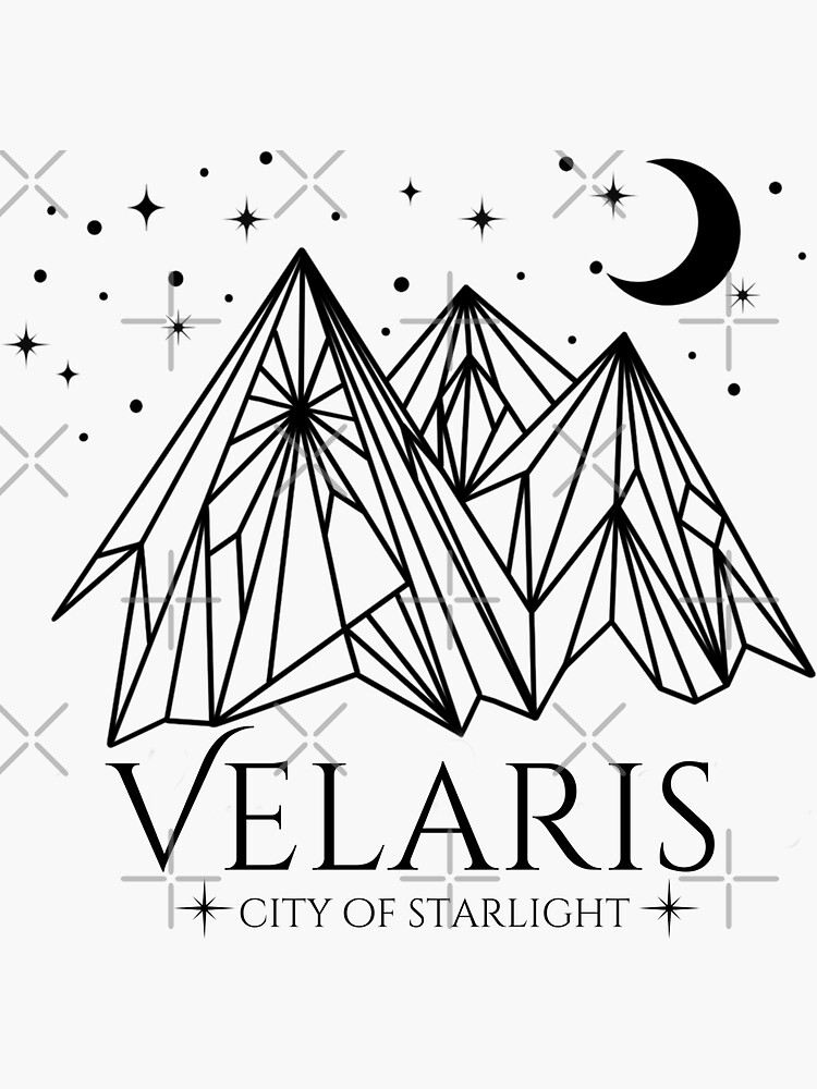 "Velaris (black and white) " Sticker for Sale by jessileigh32 | Redbubble