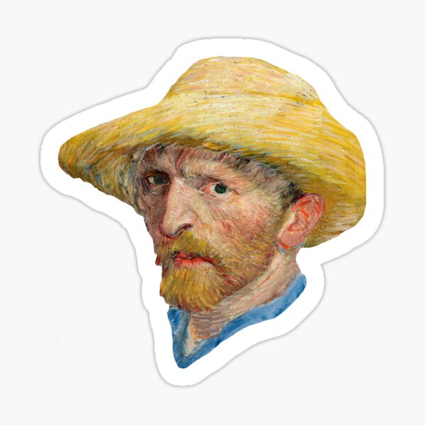 "Van Gogh self portrait" Sticker for Sale by BumbleBearArtUK | Redbubble