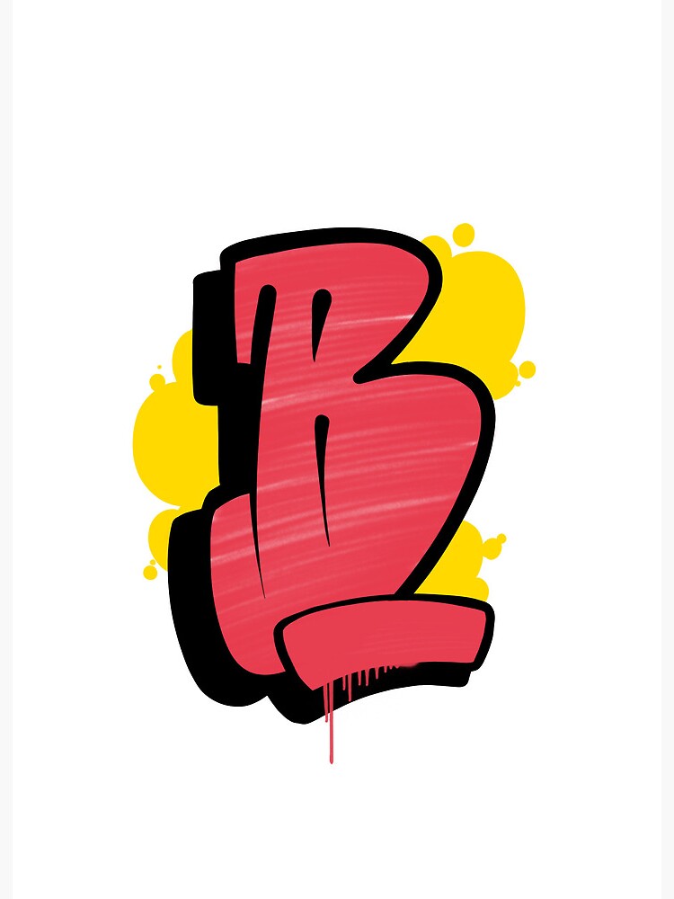 "letter b graffiti" Art Board Print for Sale by lost-kid | Redbubble
