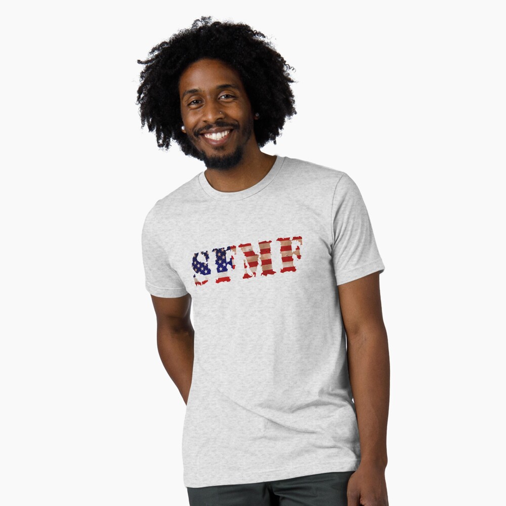 "SFMF T Shirt US Marines USA Flag T-Shirt" Sticker for Sale by ...