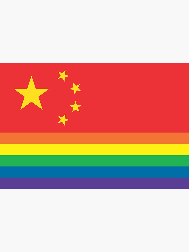 "China LGBT Pride Flag" Sticker for Sale by putaflagonit | Redbubble
