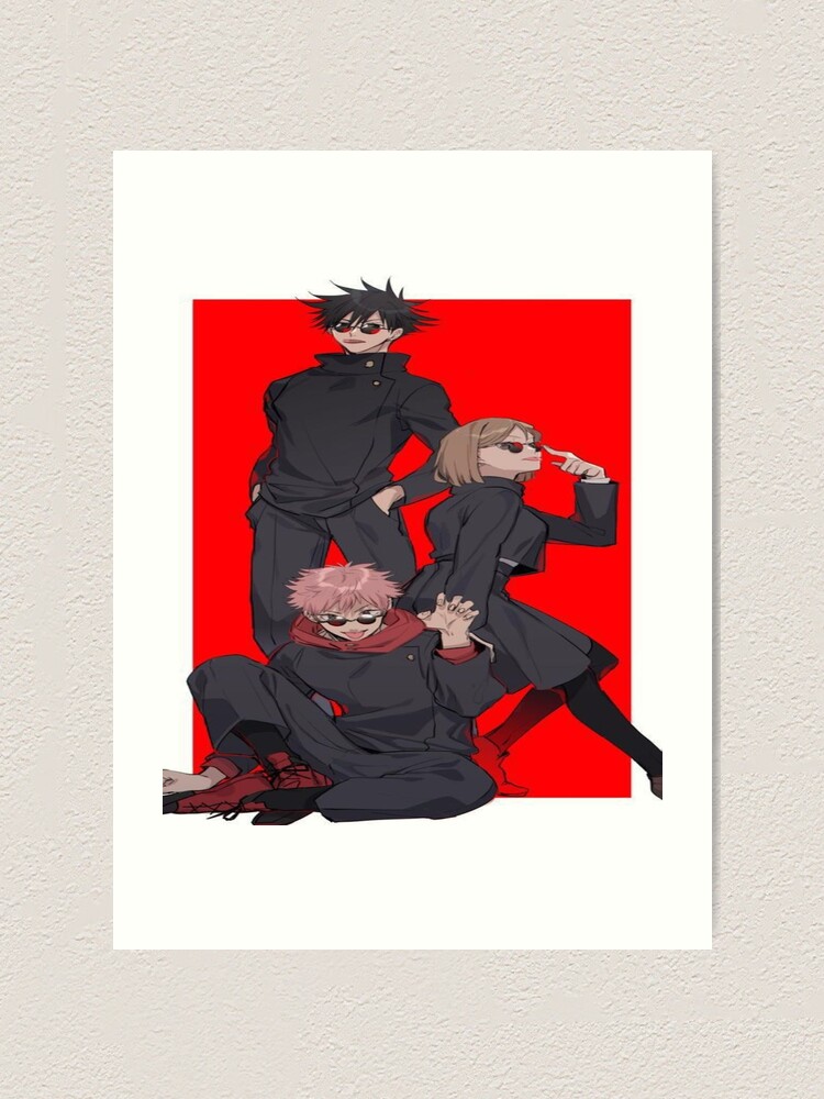 "Jujutsu Kaisen Yuji Itadori & Nobara Kugisaki - Megumi Fushiguro" Art ...