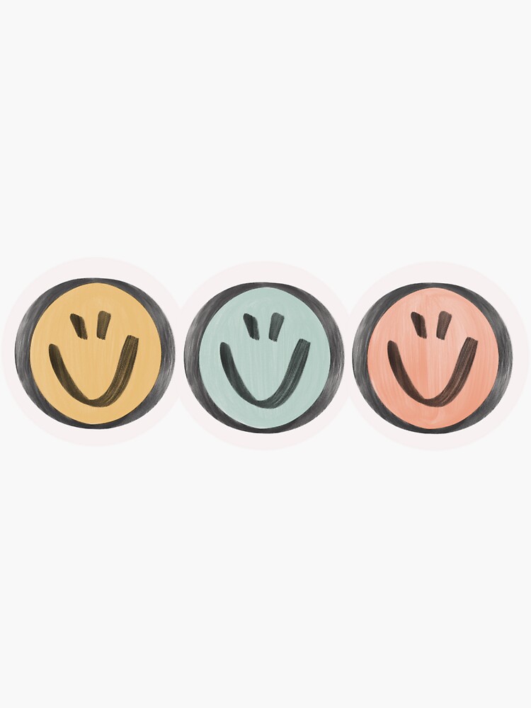 "Triple Smiley Face" Sticker for Sale by ryliejung510 | Redbubble