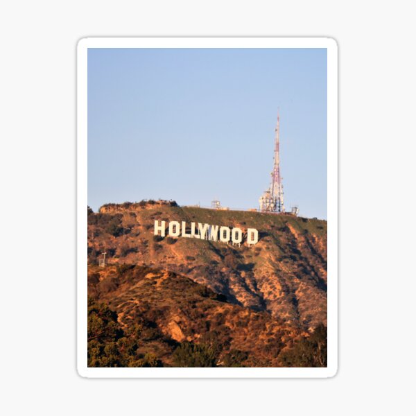"Hollywood sign landscape" Sticker for Sale by Aleksander37 | Redbubble