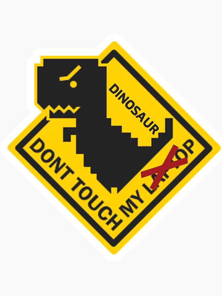 "DONT TOUCH MY DINOSAUR" Sticker for Sale by awbastore | Redbubble
