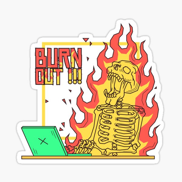 "Burn Out" Sticker for Sale by machmigo | Redbubble