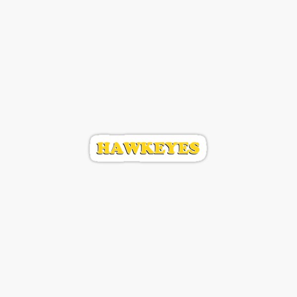 "HAWKEYES Text" Sticker for Sale by FanZoo | Redbubble
