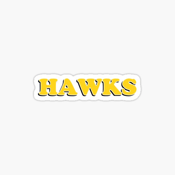 "HAWKS Text" Sticker for Sale by FanZoo | Redbubble