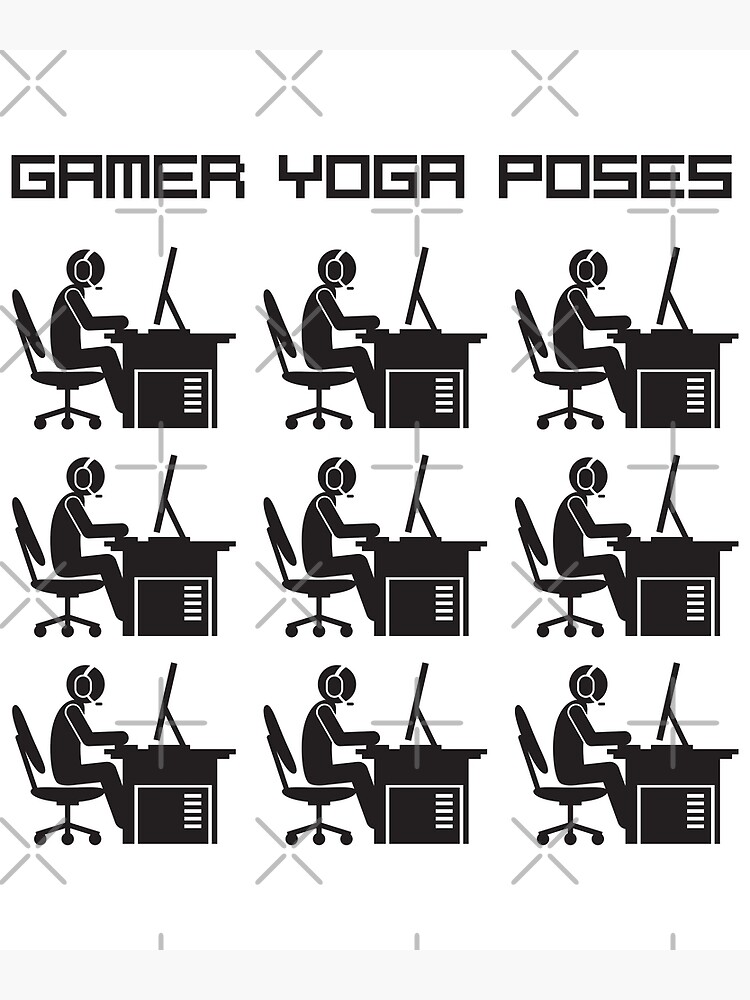 Póster for Sale con la obra «Gamer Yoga Poses - Videojuego divertido ...