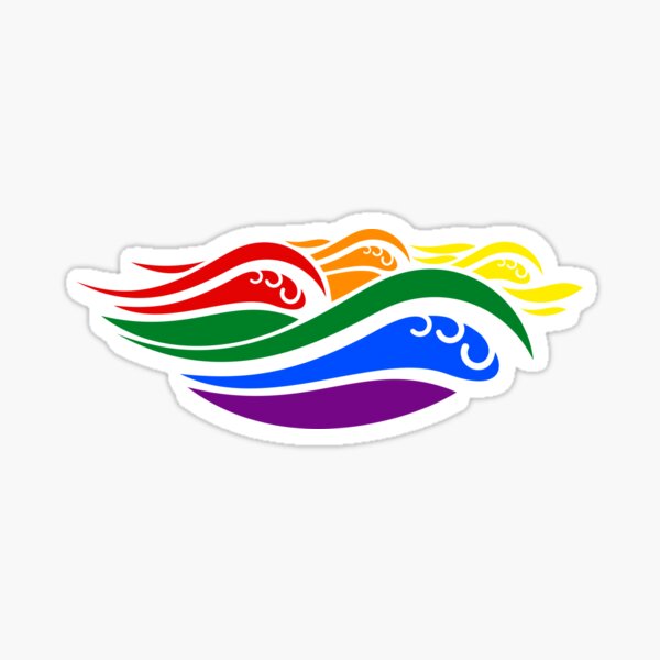 "Queer LGBTQ Pride Abstract Waves" Sticker for Sale by koenluipaard ...