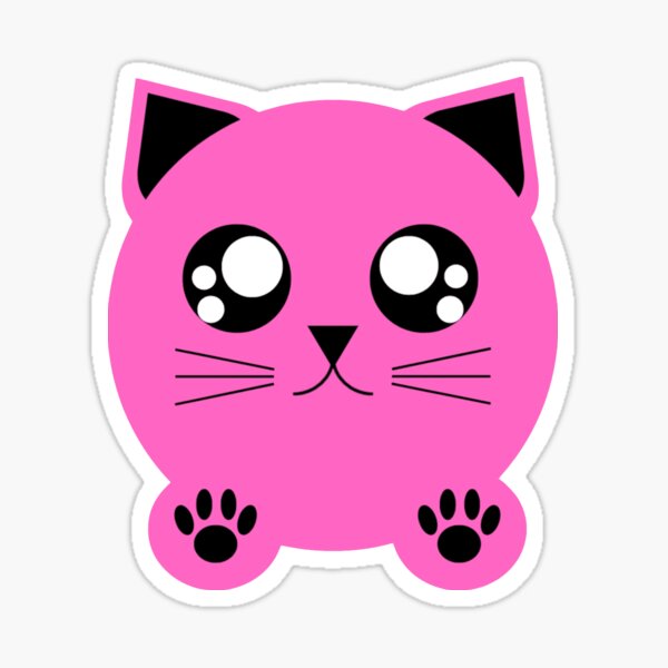 "Cute anime cat" Sticker for Sale by HighScale | Redbubble