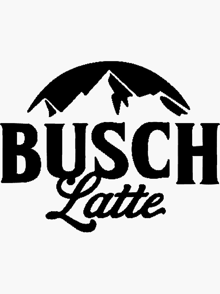 "Busch Latte" Sticker for Sale by JillHendrix | Redbubble
