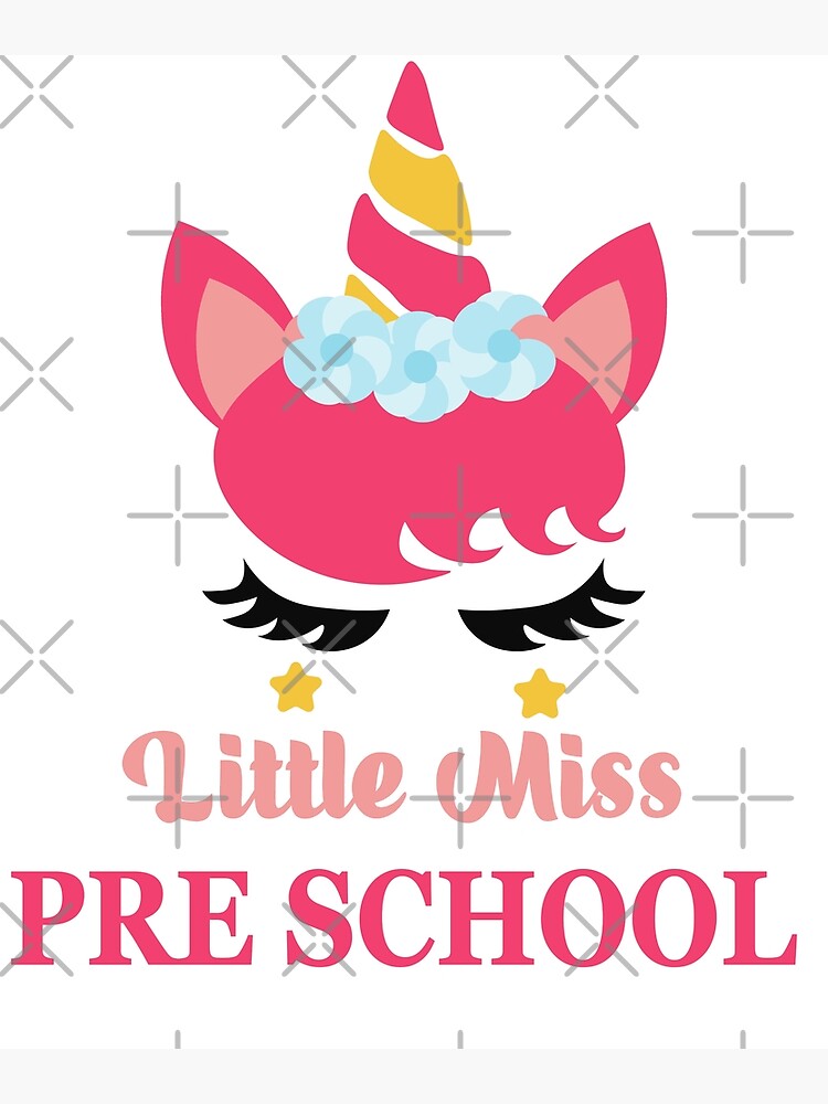 Lámina fotográfica «Little Miss Preschool Primer día de clases Un niño ...