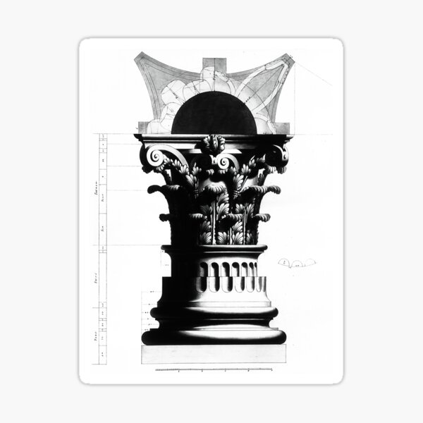 "Architectural Column" Sticker for Sale by ToyoYukimura | Redbubble