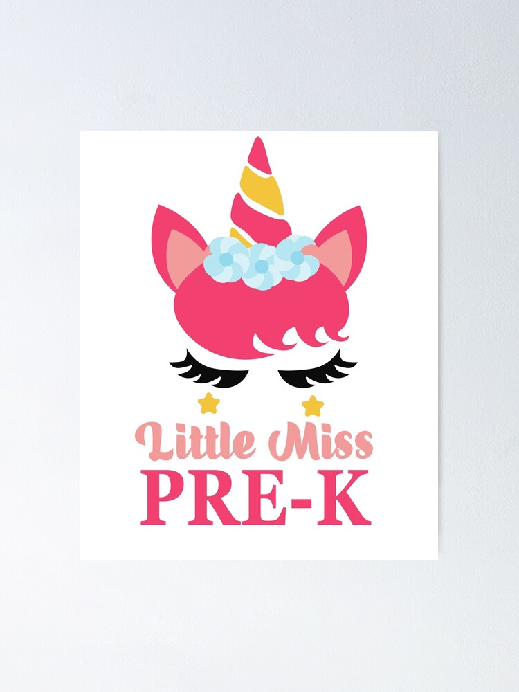 Póster «Little Miss Pre-K Primer día de clases Un niño en edad ...