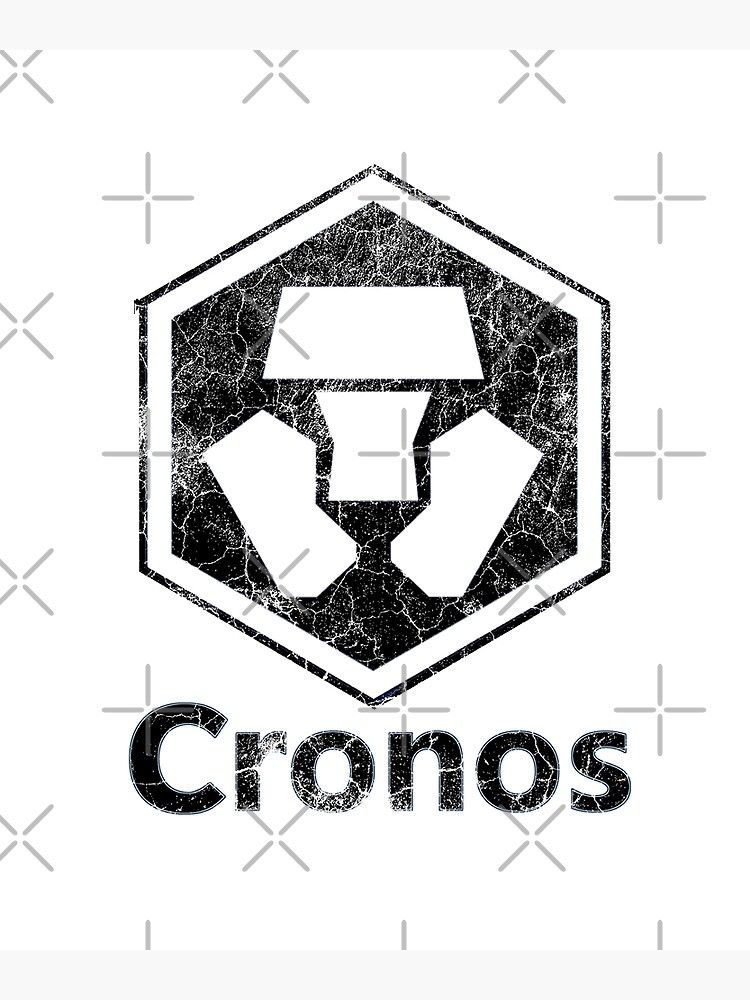 "Vintage Cronos CRO Distressed Crypto Logo" Poster for Sale by odyssus ...