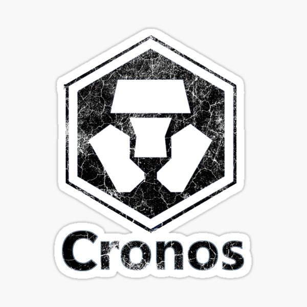 "Vintage Cronos CRO Distressed Crypto Logo" Sticker for Sale by odyssus ...