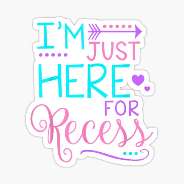 "Recess School Shirt" Sticker for Sale by BolichFalk | Redbubble