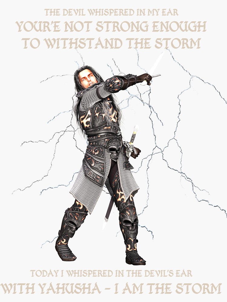 "With Yahusha - I am the Storm - Revelations Bible" Sticker for Sale by ...