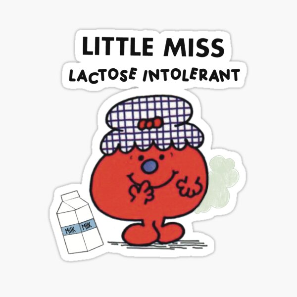 "little miss lactose intolerant" Sticker for Sale by spoiledbratz ...