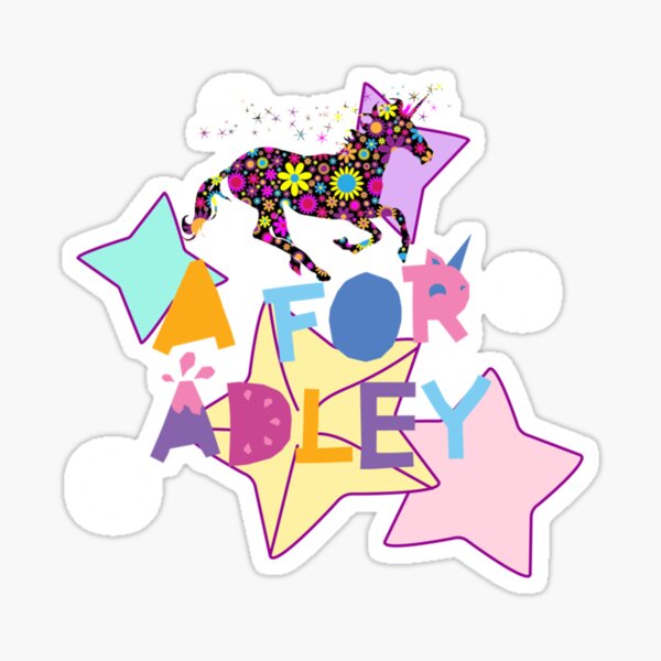 "a for adley Logo Kids T-Shirt" Sticker for Sale by BeauWellingto ...