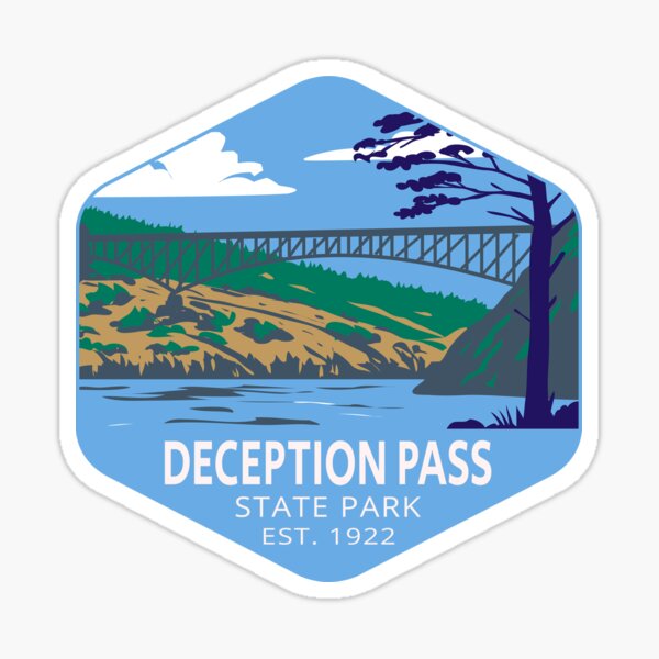"Deception Pass State Park Washington" Sticker for Sale by Home-Spirit ...