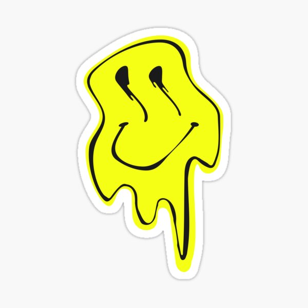 "Dali Dripping Smiley Face" Sticker for Sale by Praht | Redbubble