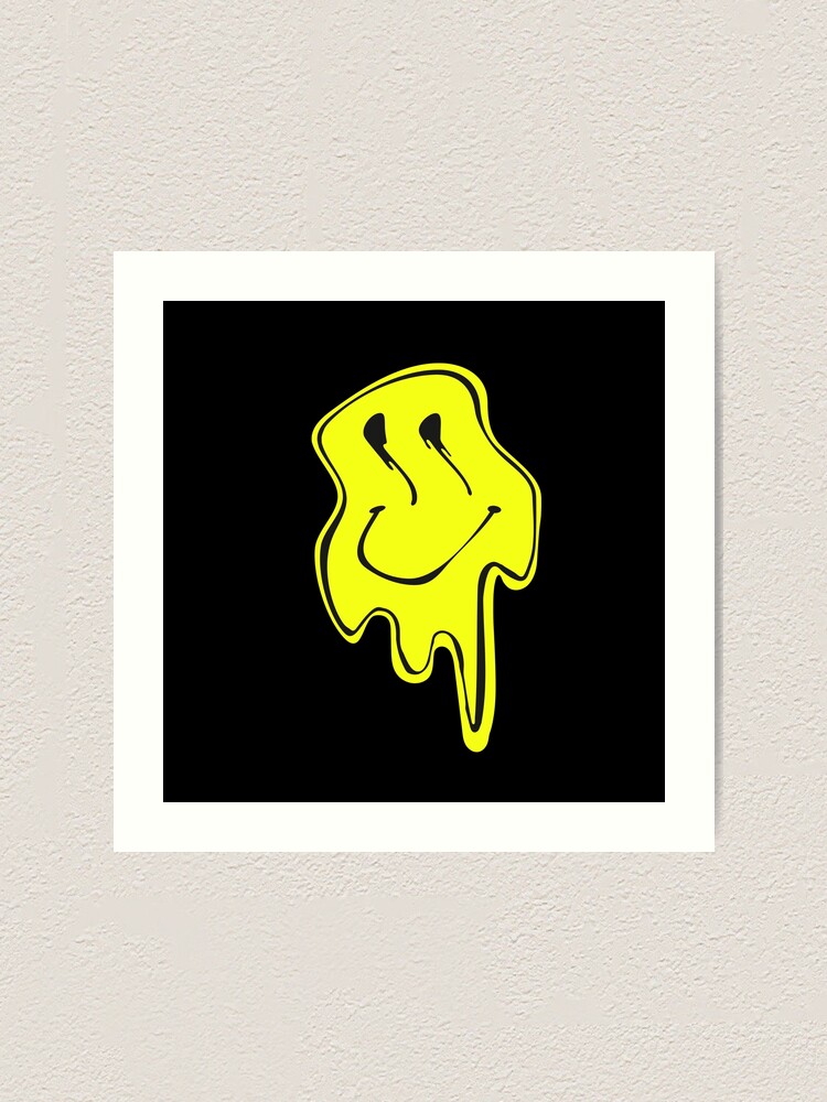 "Dali Dripping Smiley Face" Art Print for Sale by Praht | Redbubble