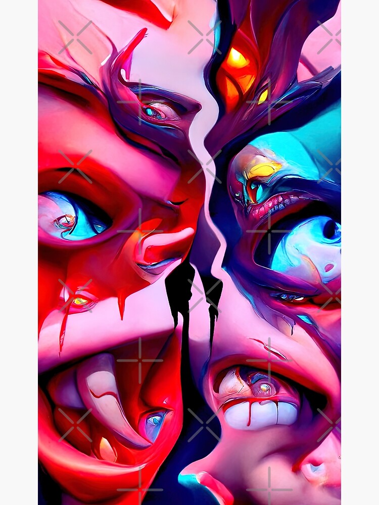 "Split Personality" Poster by ai-picasso | Redbubble