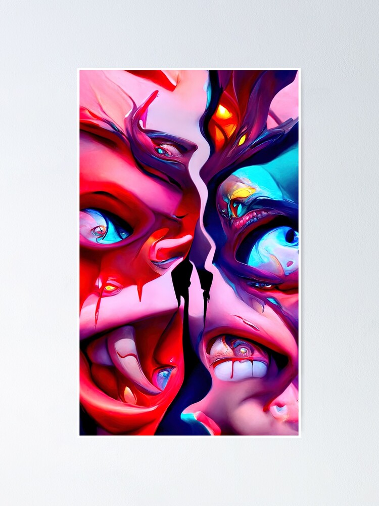 "Split Personality" Poster by ai-picasso | Redbubble