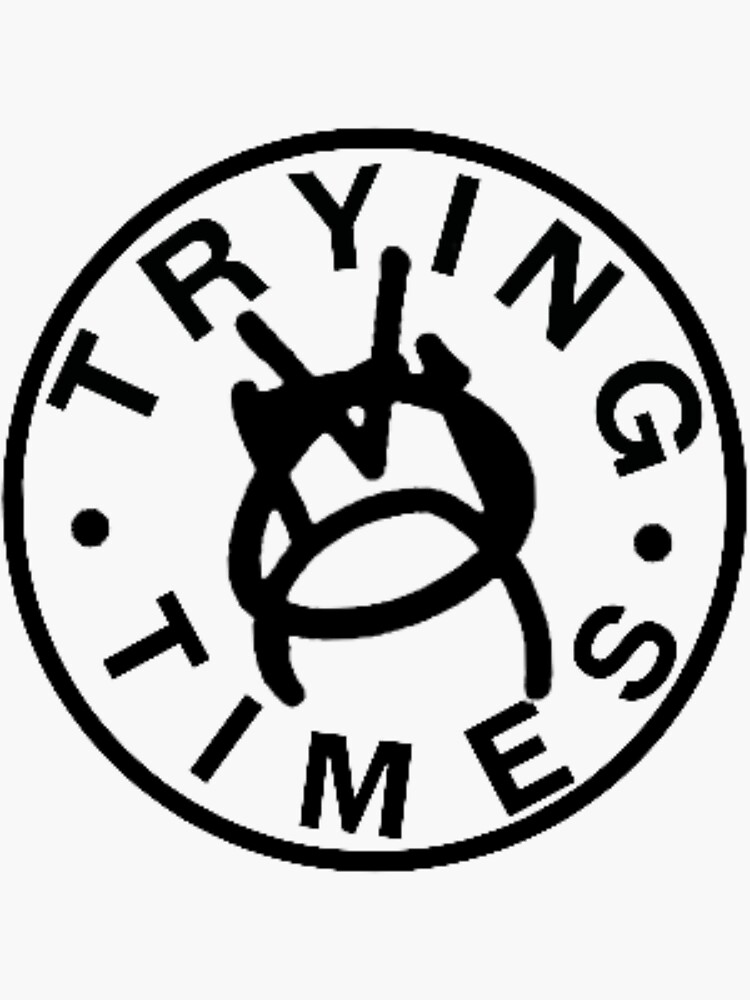 "Trying Times Logo" Sticker for Sale by Trying-Times | Redbubble