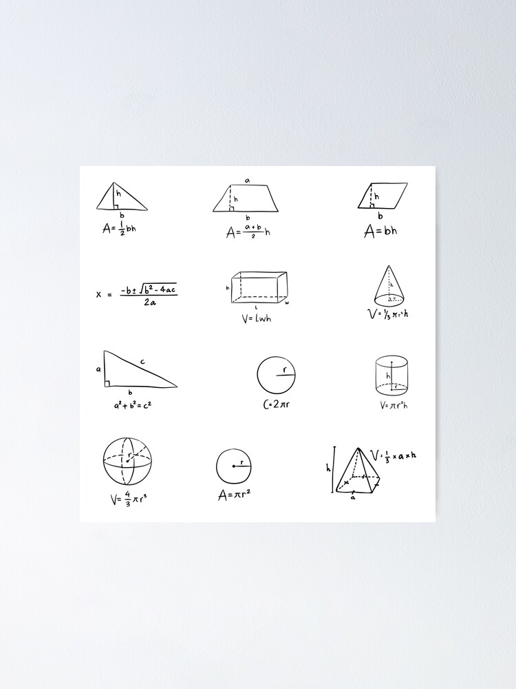 "Math equations Math formulas super pack" Poster for Sale by CherieTree ...