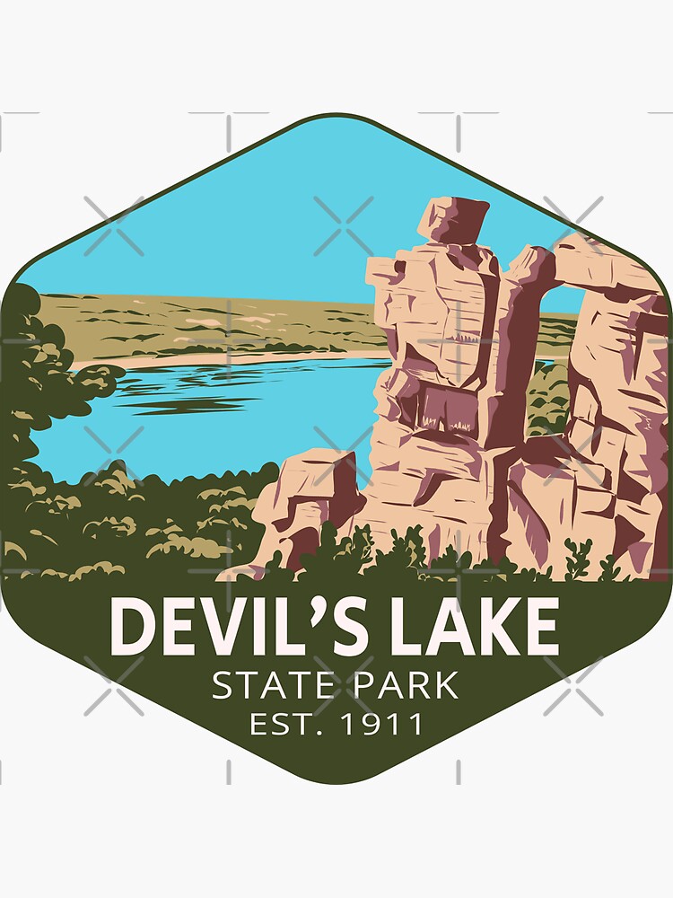 "Devil's Lake State Park Wisconsin" Sticker for Sale by Home-Spirit ...