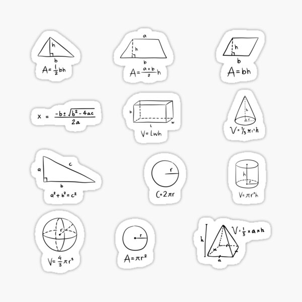 "Math equations Math formulas super pack" Sticker for Sale by ...