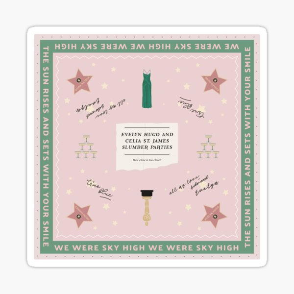 "the seven husbands of evelyn hugo " Sticker for Sale by JadeArter ...