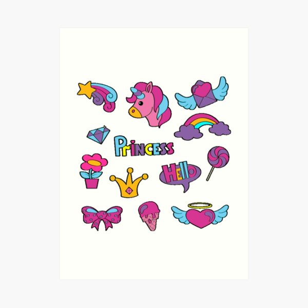 "Adley Unicorn Little Girl Sticker" Art Print for Sale by BeauWellingto ...