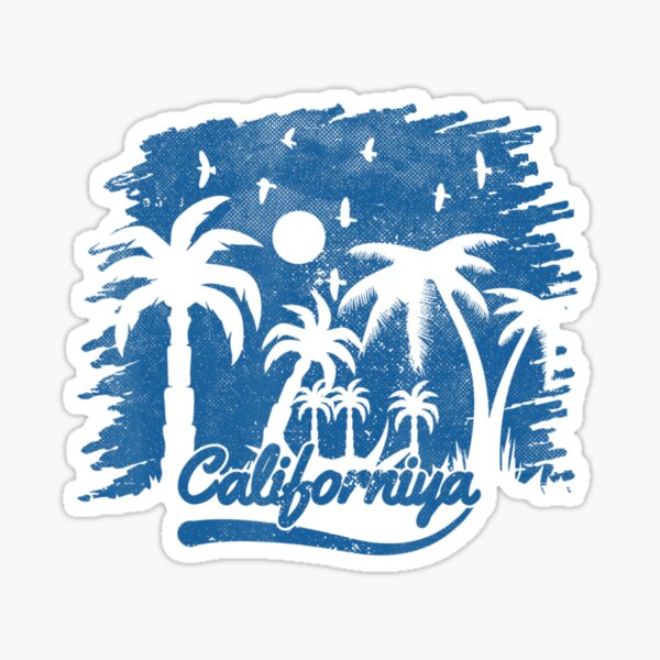 "Californiya Family Vacation Trip California Beach Vintage" Sticker for ...