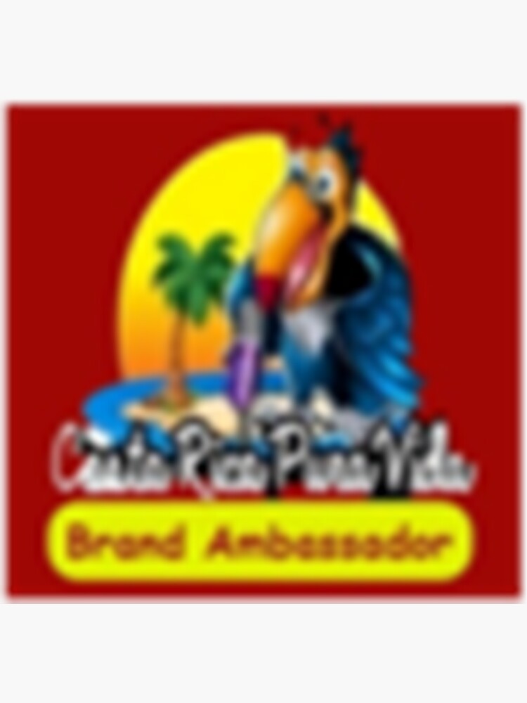 "Costa Rica Pura Vida Brand Ambassador Red Active " Sticker for Sale by ...