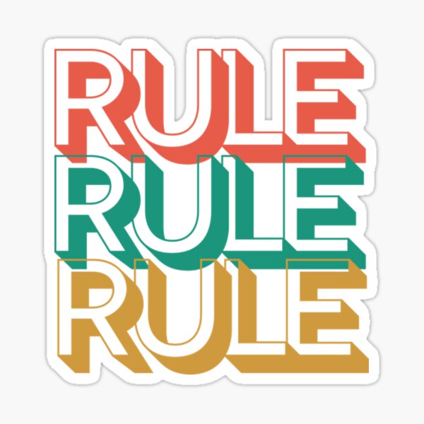 "Retro Rule " Sticker for Sale by LiecBuec | Redbubble