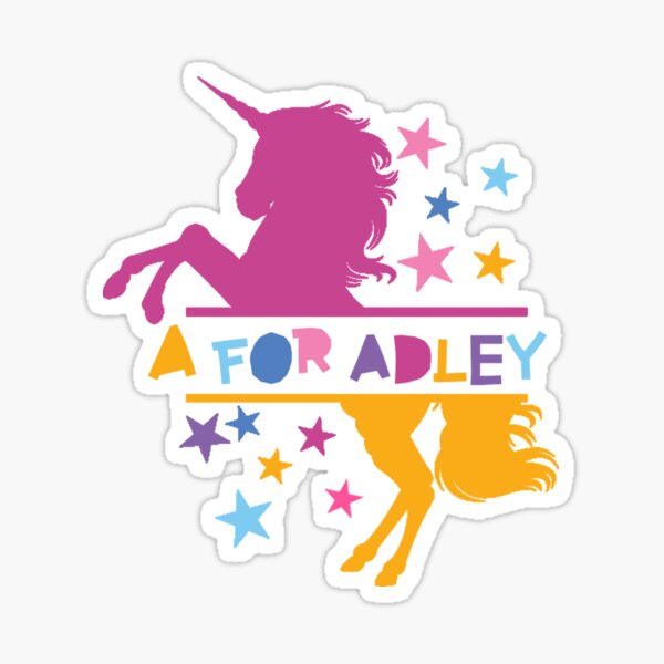 "kawai girl a for adley unicorns cartoons for kids Sticker" Sticker for ...
