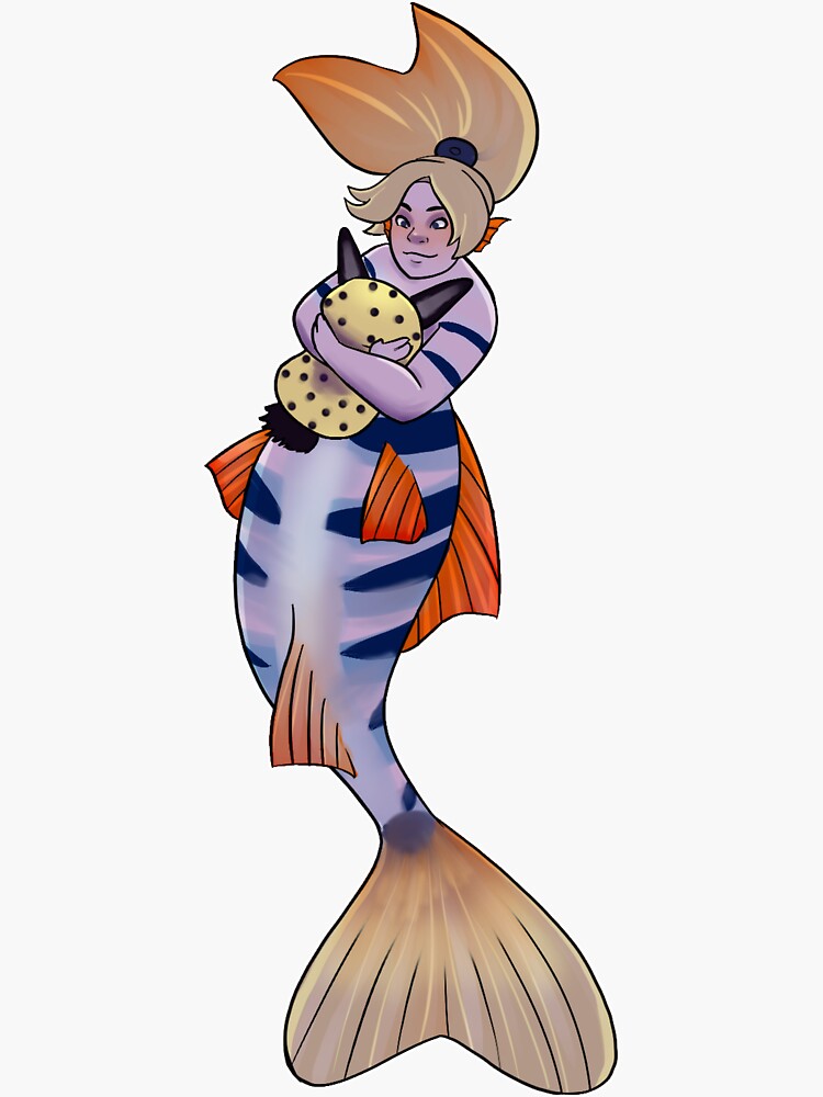 "Emerald Dwarf Mermaid " Sticker for Sale by AstroMermaid | Redbubble