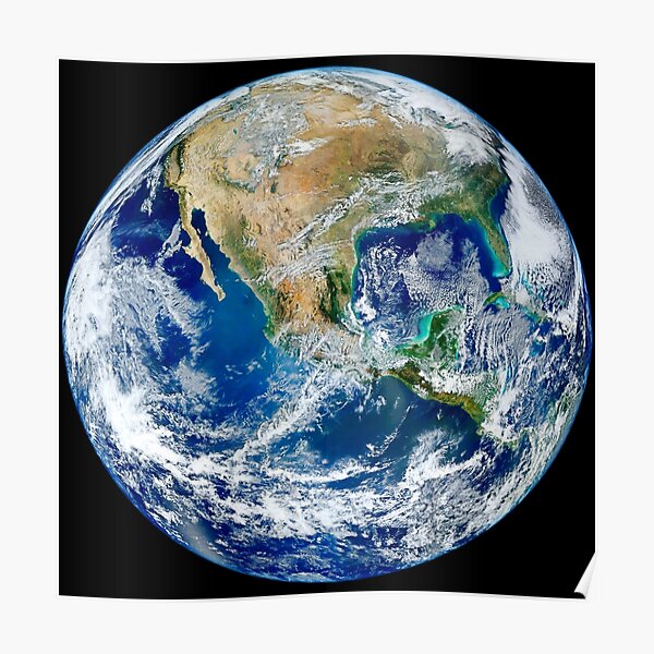 "Earth Gorgeous Aesthetic Satellite Image of our Planet" Poster for ...