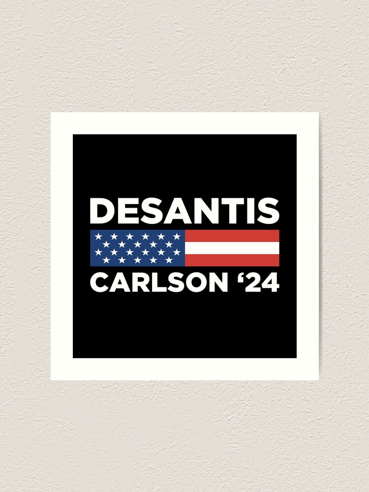 "Ron Desantis Tucker Carlson 2024 General Elections American Flag Style ...