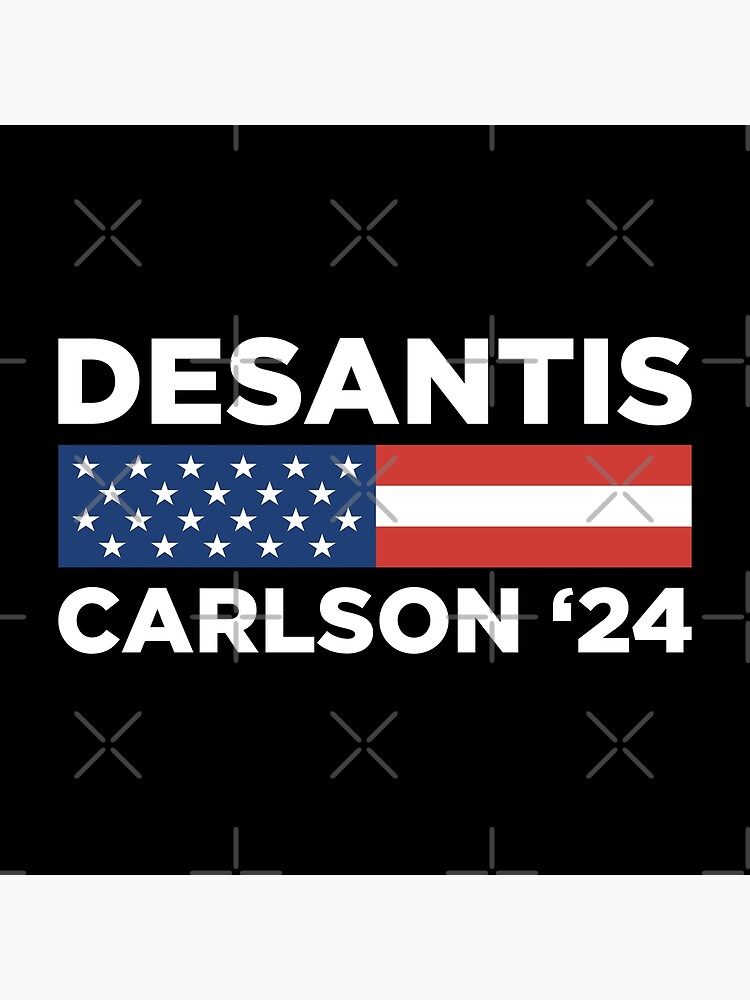 "Ron Desantis Tucker Carlson 2024 General Elections American Flag Style ...