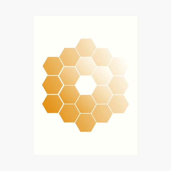 "Hexagon pattern James Webb " Art Print for Sale by hydrolox | Redbubble