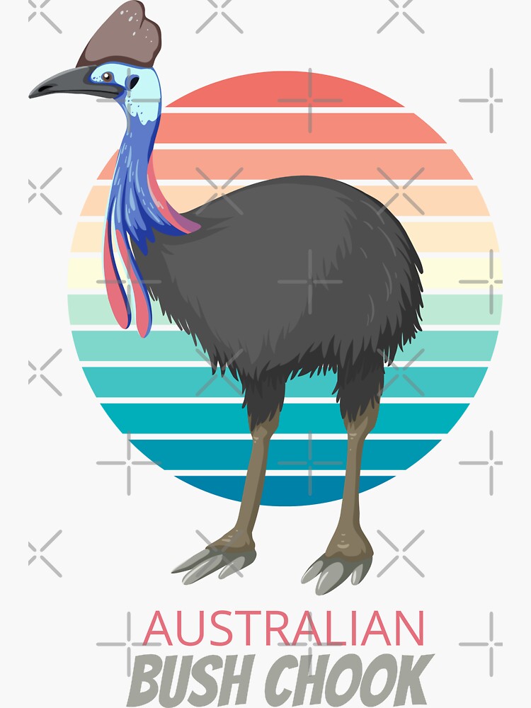 "Australian bush chook" Sticker for Sale by Beerbony | Redbubble