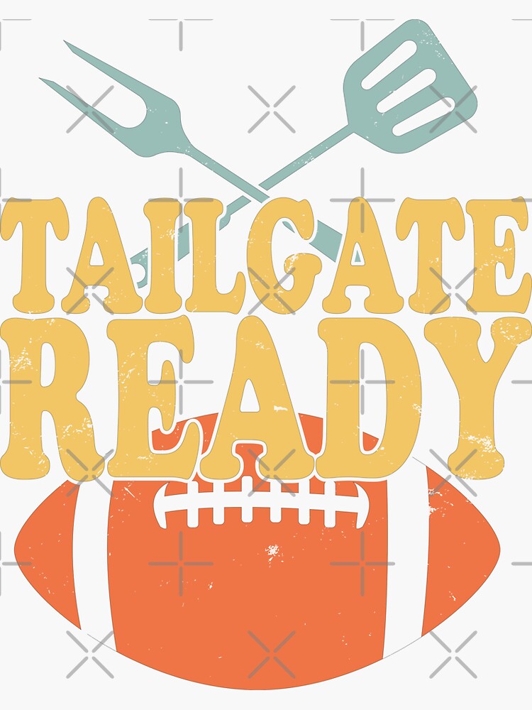"Tailgate Ready Football BBQ" Sticker for Sale by CoolSkin | Redbubble