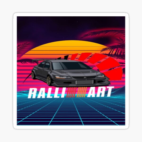 "Lancer Evolution 02" Sticker for Sale by KrmStore | Redbubble