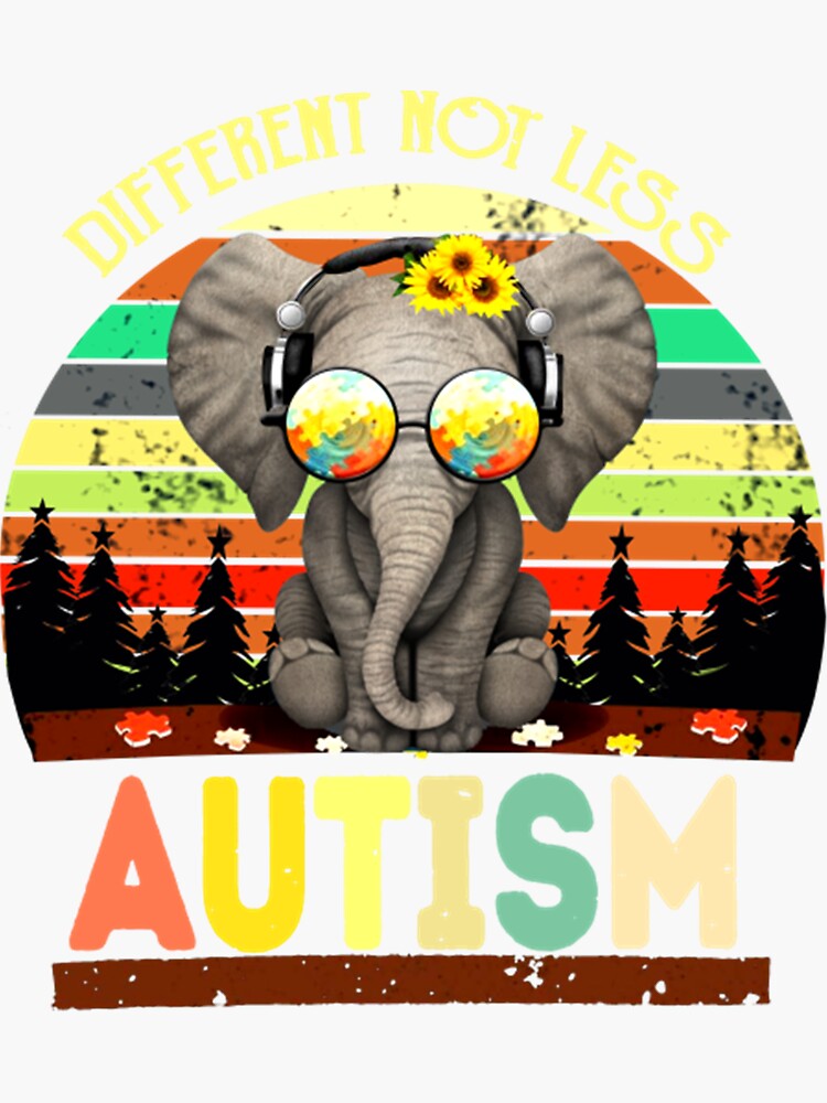 "Different Not Less Autism" Sticker for Sale by ziemexrcp | Redbubble