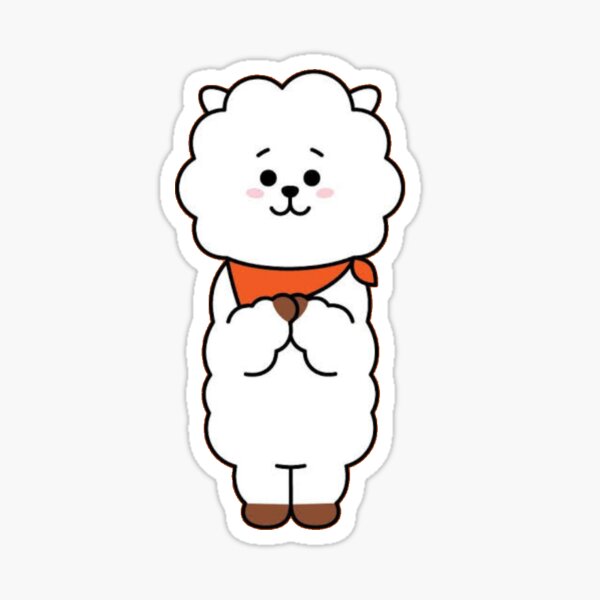 "BT21 BTS JIN RJ " Sticker for Sale by MJOFFICIAL | Redbubble